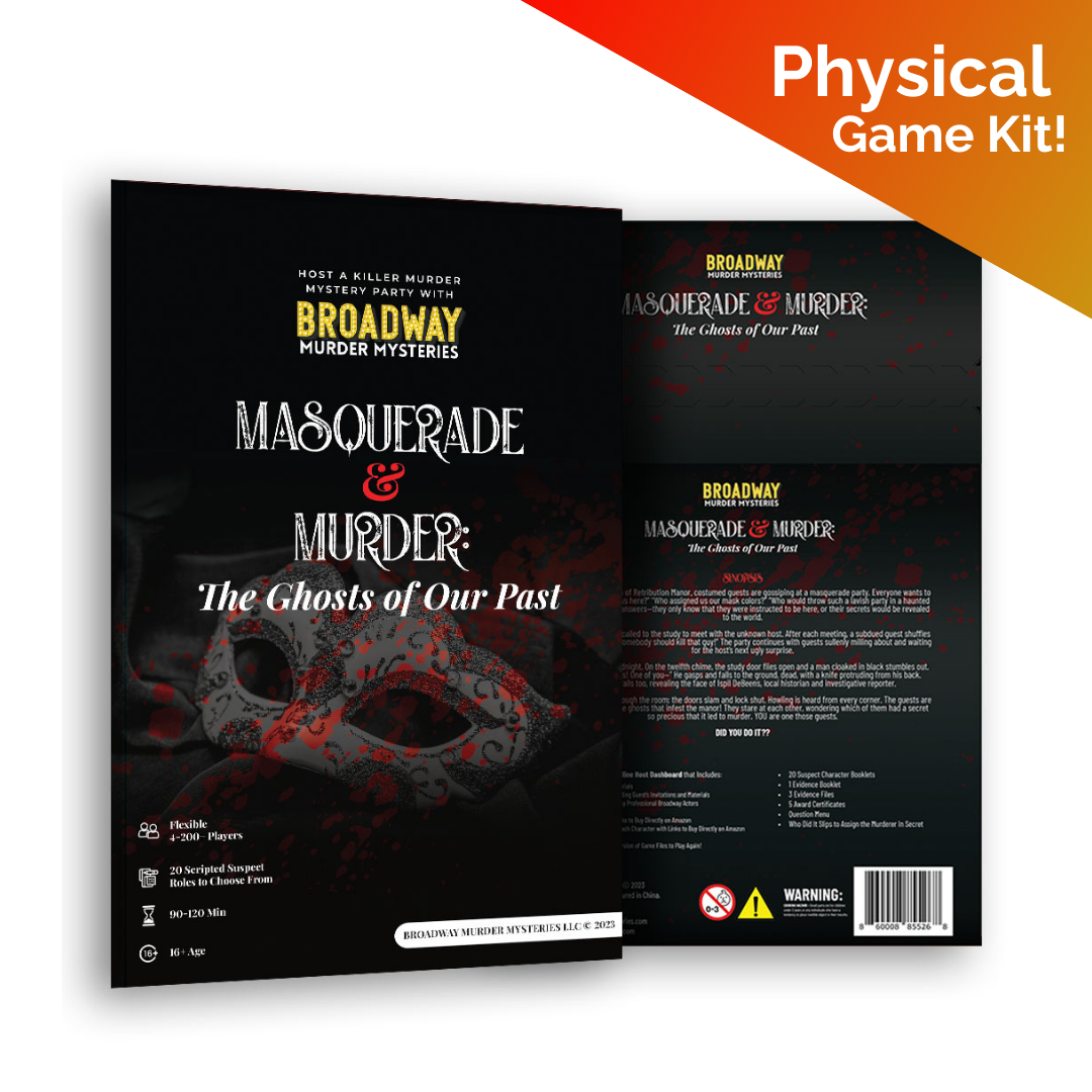 Masquerade & Murder (Physical Game Kit) | Broadway Murder Mysteries